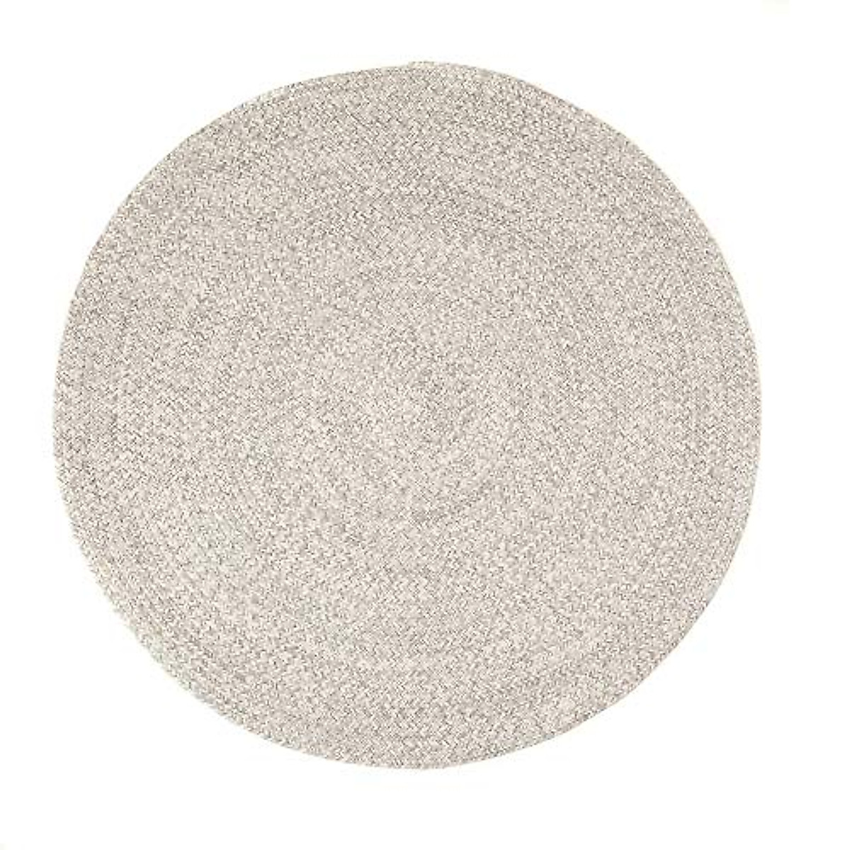 Super Area Rugs Farmhouse Braided Rug Cotton Kitchen Reversible Carpet, Gray & White, 6' Round