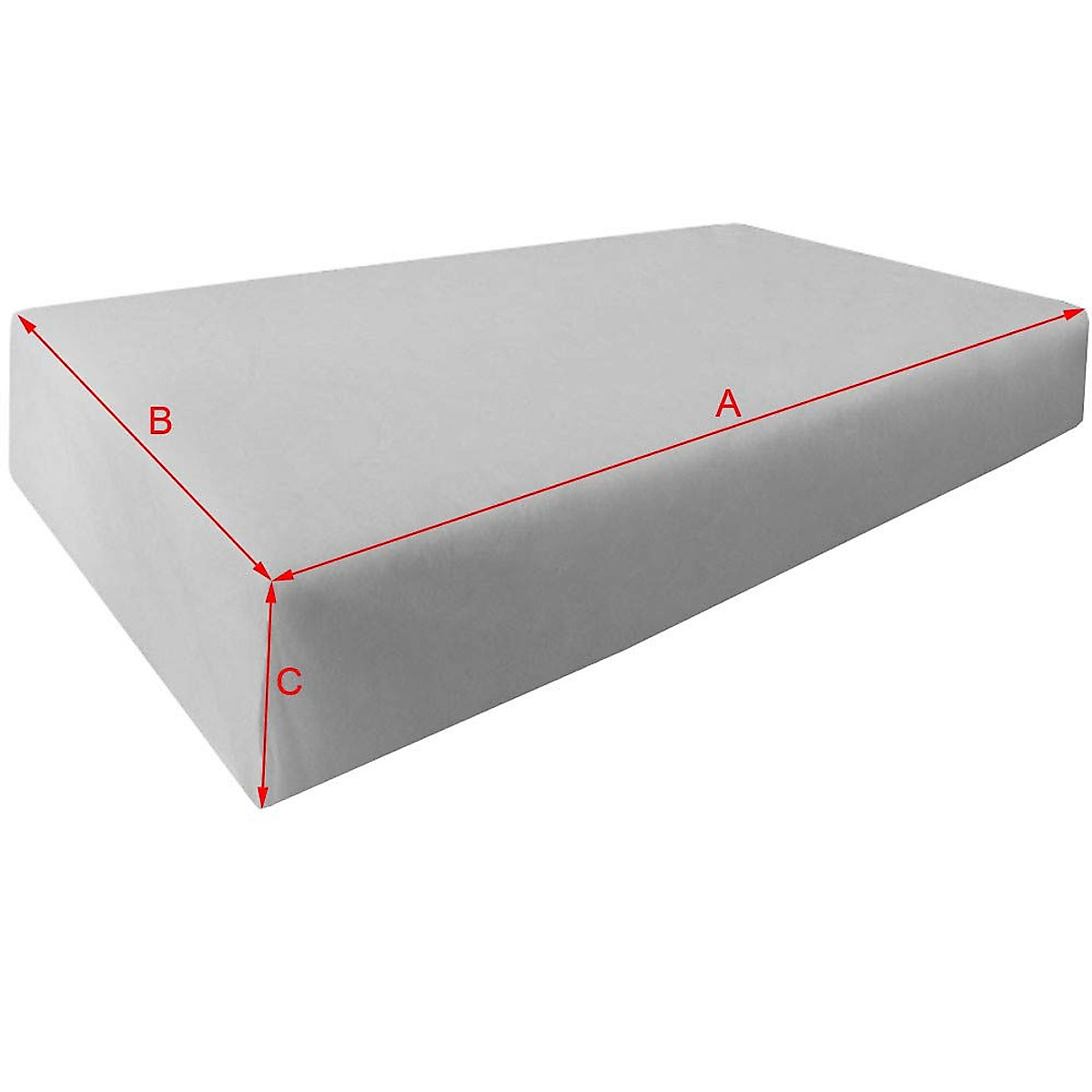 Prolinemax Crib Size 52x28x6 Outdoor Foam Daybed Mattress High Density 1.8 PCF Medium Firm