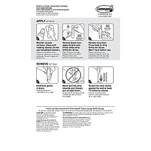 3M Command 17093CLRES Adhesive Hanging Hook, Large, Holds 4lbs., Clear