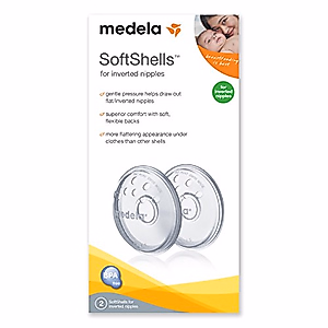 Medela SoftShells Breast Shells for Flat or Inverted Nipples, Discreet Breast Shells for Your Unique Body, Flexible and Easy to Wear, Made Without BPA