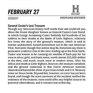 2023 History Channel Unexplained Mysteries Boxed Calendar: Inexplicable Events, Strange Disappearances, Baffling Phenomena (Daily Desk Gift for True Crime Fans)