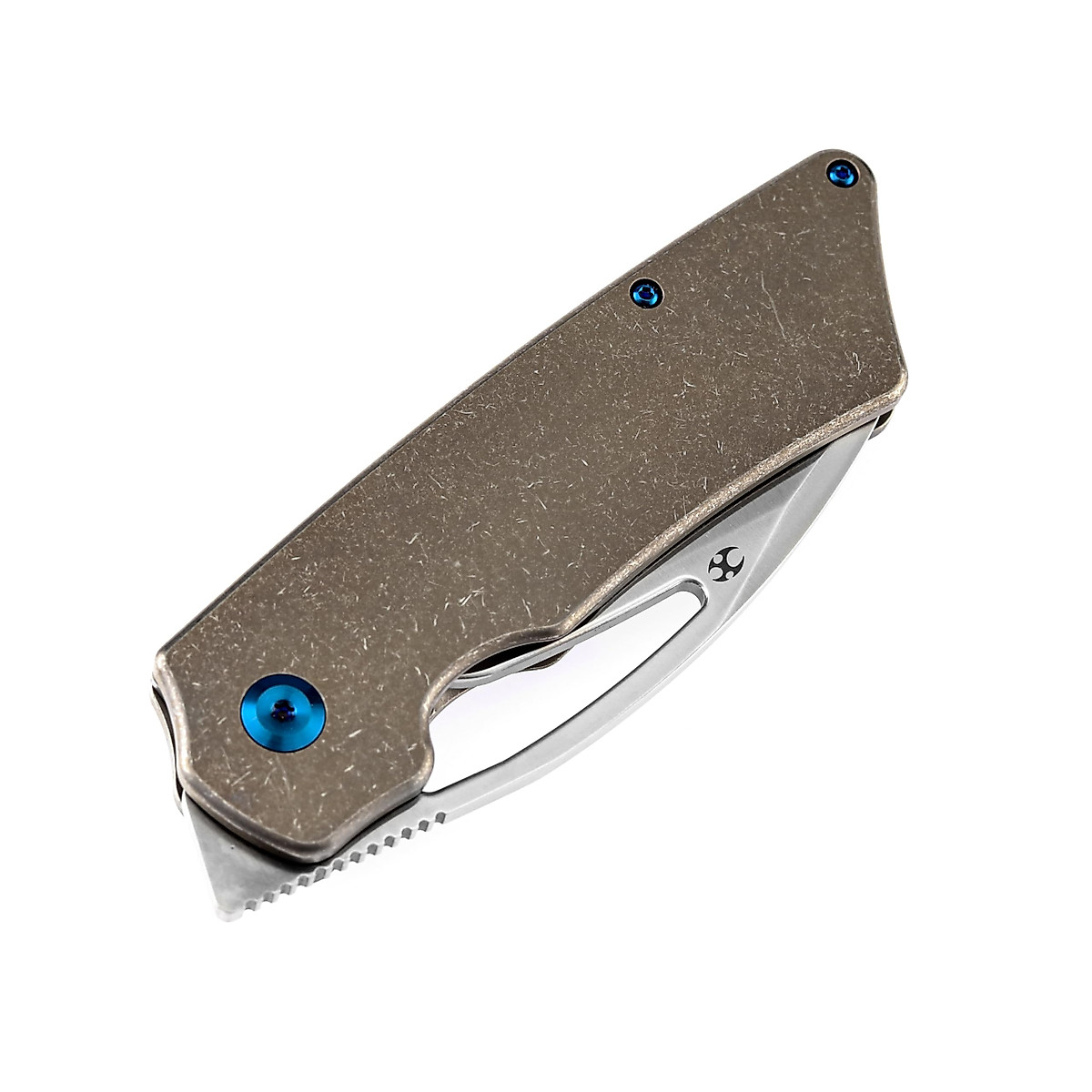 KANSEPT Goblin XL Pocket Folding Knives for Men EDC Camping Folding Knife 3.5''CPM-S35VN Blade Folding Knife withBronzed Anodized Titanium Handle Everyday Carry K1016A3