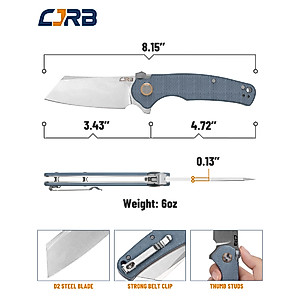 CJRB Crag Blue Bundled with Crag Black Great EDC Knife Companion