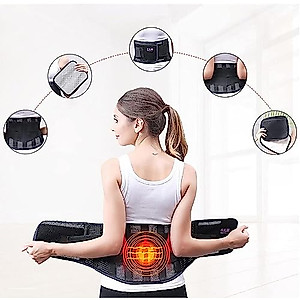 Lumbar Support Belt Self-Heating Lumbar Belt  for Lower Back Pain Arthritis Muscle Spasm for Men and Women with 3 Removable Lumbar Pads,XL