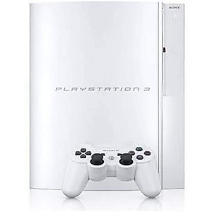 Sony PS3 Playstation 3 White Console with Controller - International Version (40GB) (Renewed)