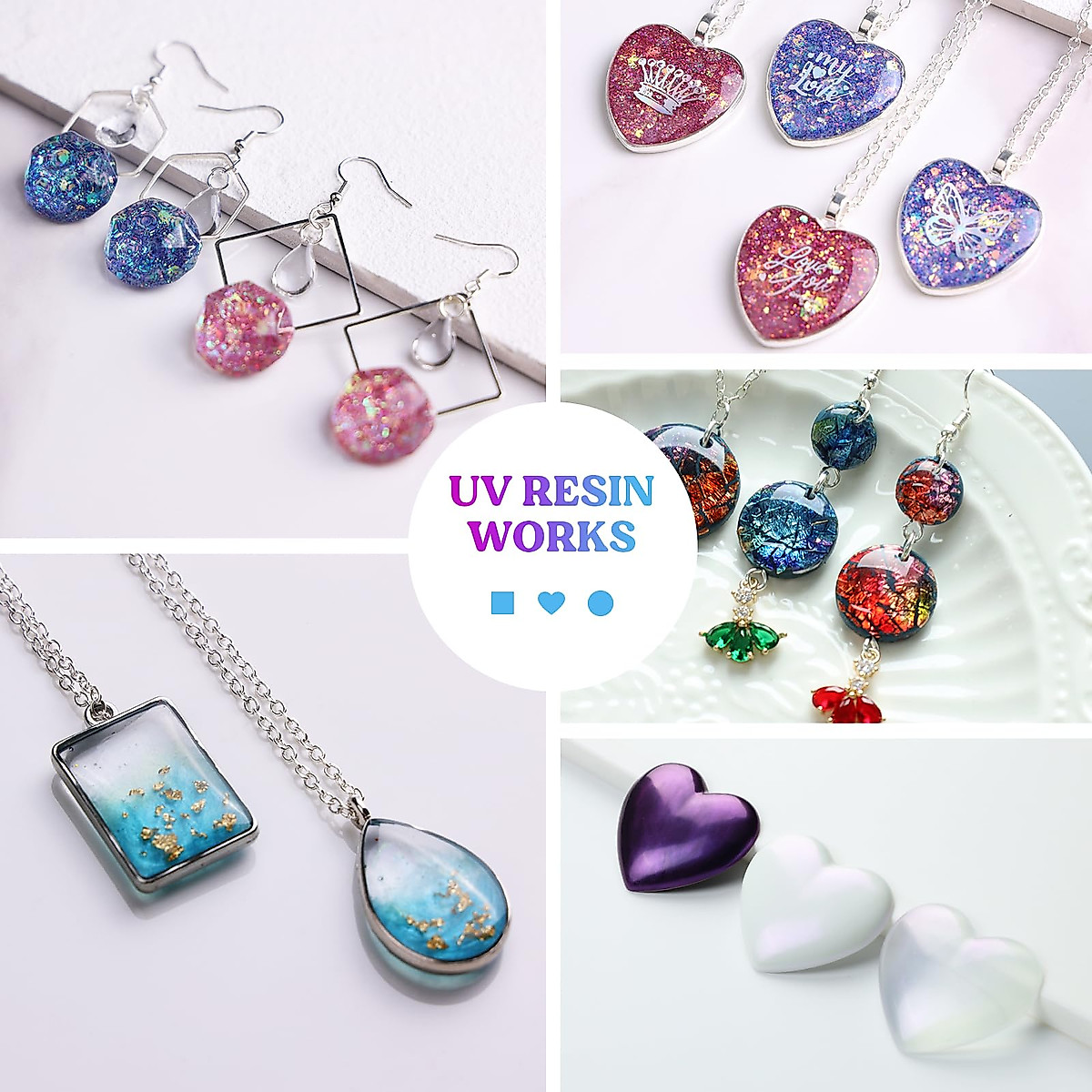 LET'S RESIN UV Resin, Upgraded 500g Crystal Clear UV Resin Hard, Low Odor Ultraviolet Epoxy Resin, UV Light Cure Solar Sunlight Activated Glue for Jewelry, Craft Decoration