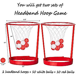 90shine Christmas Gag Gifts Headband Hoop Ball Game White Elephant Exchange Party Xmas Holiday Fun Carnival Activities
