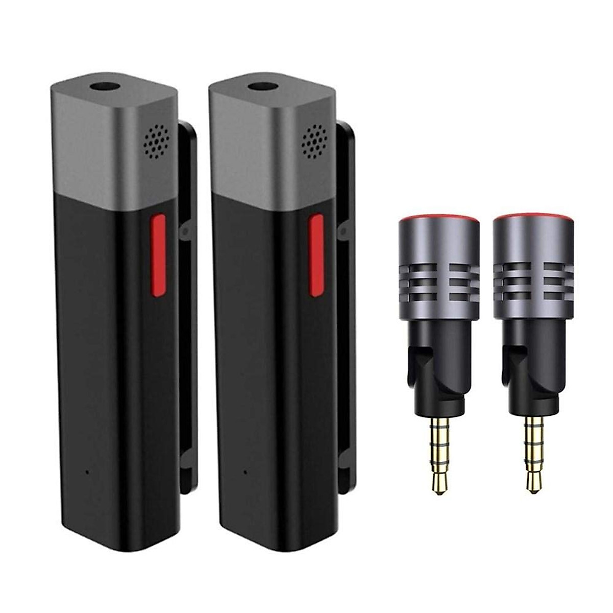 SabineTek Official SmartMike+ with Unidirectional Mic Pro Bundle Professional Kit - Wireless Bluetooth Microphone System (SmartMike+ Black *2 + Unidirectional Mic *2)