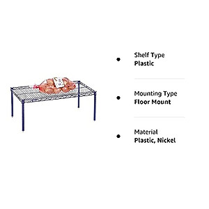 Nexel Commerical Wire Shelf Platform Dunnage Storage Rack, 24" x 24" x 14", Chrome