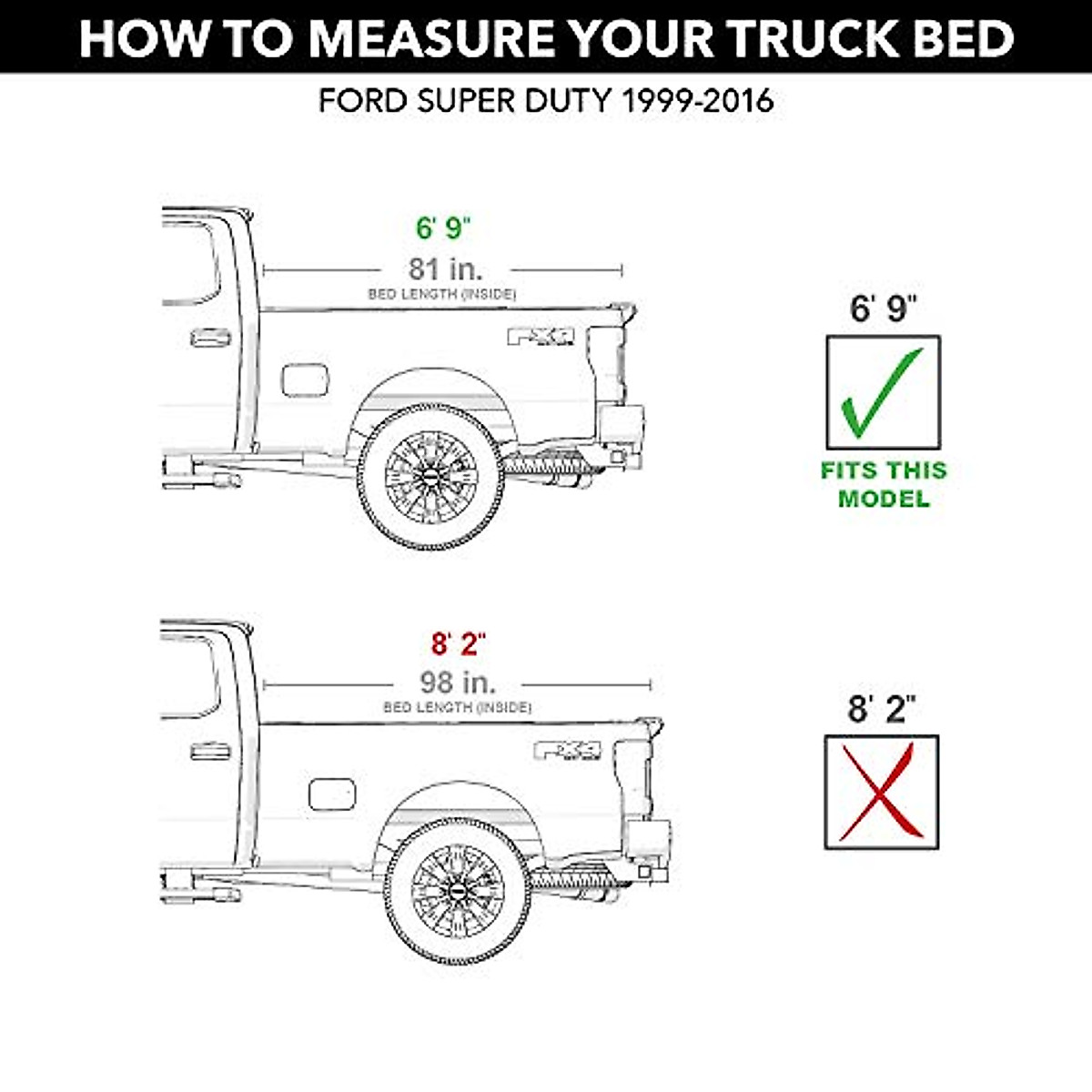 Lund Genesis Elite Roll Up Soft Roll Up Truck Bed Tonneau Cover | 96850 | Fits 2008 - 2016 Ford Super Duty 6' 10" Bed (81.8")