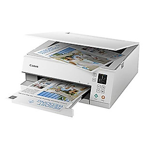 Canon TS6320 All-in-One Wireless Color Printer with Copier, Scanner and Mobile Printing, White, Works with Alexa