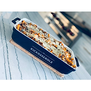 Groye Ceramic Casserole Dish - 10.6 x 7.2 x 2.3 - Funny Gift for Chef or Housewarming Gift Idea