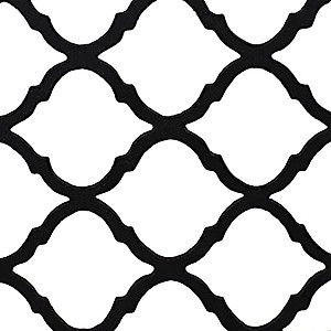 Sunnydaze Outdoor Patio Bench - 2-Person Outside Garden Park Bench Furniture - Durable Cast Iron Metal - Black Lattice Decorative Design - Outdoor Seating for Yard, Porch, Deck, Entryway or Backyard