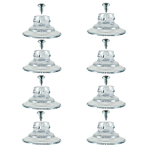 Wis-Sales (8-Pack Small 1 1/4 Inch) Pennsylvania Heavy Duty Suction Cups with Screws Signs, Radar Detector, thermometers, Bird feeders, and more.