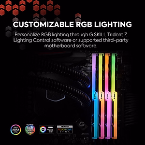 G.SKILL Trident Z RGB Series (Intel XMP) DDR4 RAM 16GB (2x8GB) 3600MT/s CL18-22-22-42 1.35V Desktop Computer Memory UDIMM (F4-3600C18D-16GTZRX)