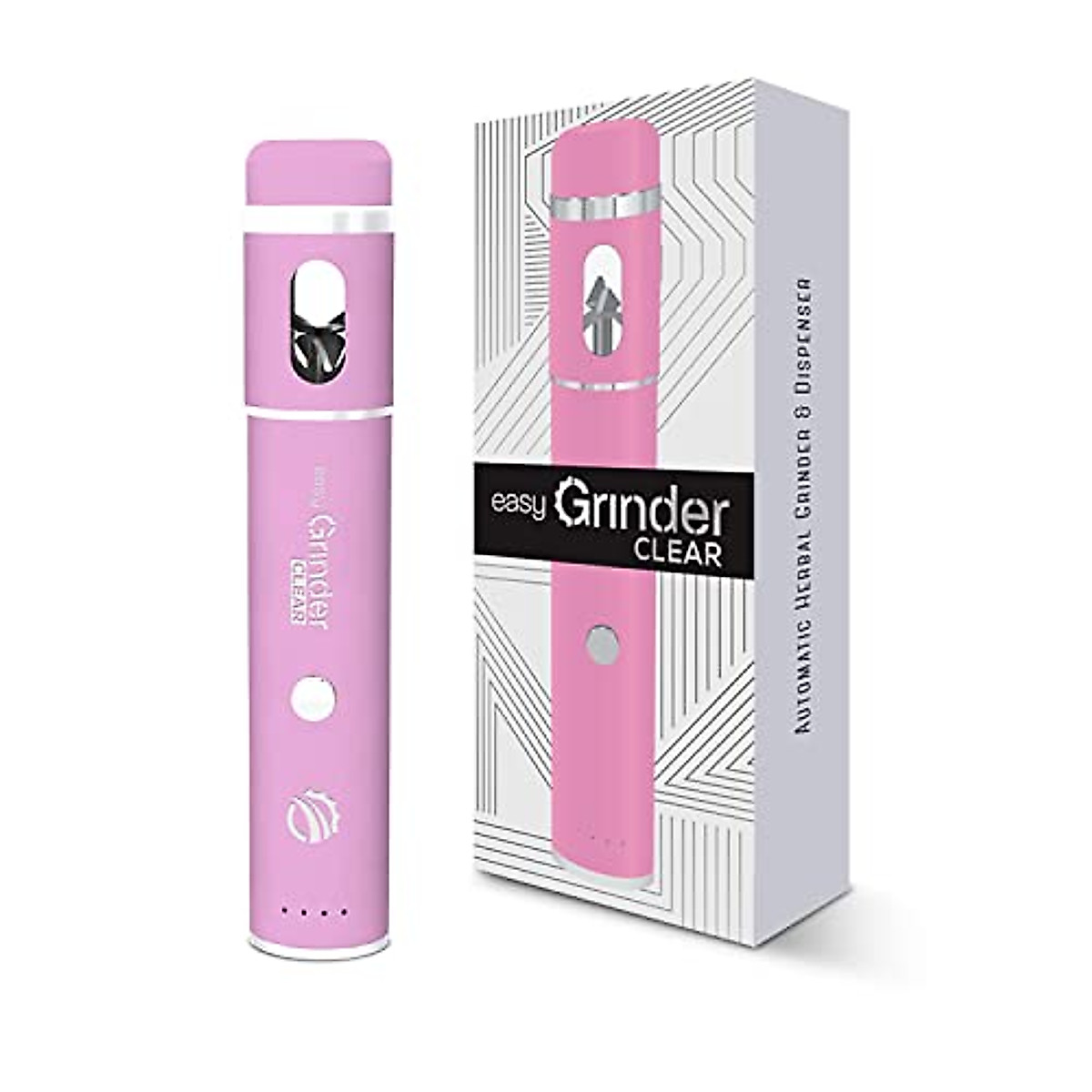 Easy Grinder Clear Glass Electric Herb Pollen Catcher Dispenser Coffee Grinders Crusher USB Rechargeable Stainless Steel Blades