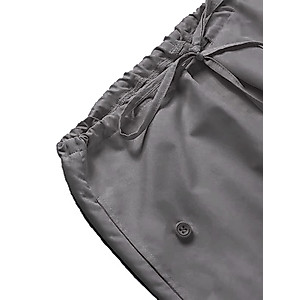 LQI Parachute Pants for Women Y2K Baggy Cargo Pants Drawstring Trousers Low Rise Loose Jogger Sweatpants Grey