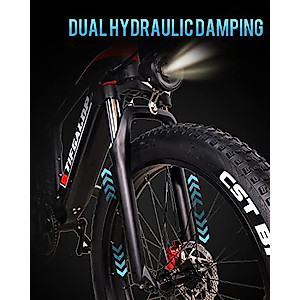 COFANSON Electric Bike for Adults - 1000W Ebike with 33 MPH 60 Miles Range, 26" x 4.0" Off-Road Fat Tires Electric Bicycle 7 Speed E Bike 864Wh (48V18Ah) Removable Battery…