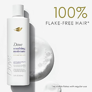 Dove Damage Therapy Derma Shampoo Soothing Moisture Pack of 6 for Flaky Scalp with Pyrithione Zinc and Almond Oil 12 Fl Oz