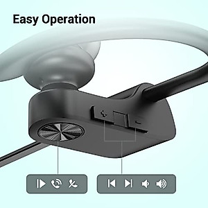 NEBONS Bluetooth Headphones, Running Wireless Sport Earbuds, V5.0 IPX7 Waterproof, HiFi Bass Stereo Sweatproof Earphones W/Mic, 12 Hours Play time, Noise Cancelling Headset for Workout,Gym, Blackgrey