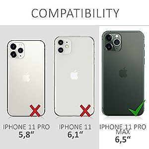 kwmobile Crossbody Case Compatible with Apple iPhone 11 Pro Max Case Strap - Travel Outline Black/Transparent