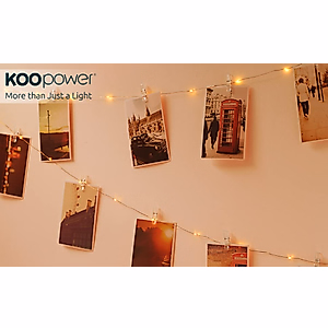 koopower 2X 50 LED Orange Battery Operated Fairy Lights with Remote Control 16ft Christmas Lights for Tree, Thanksgiving, Garden, Wedding, Bedroom Outdoor Decoration