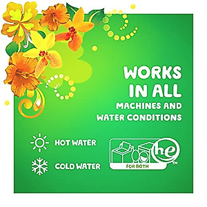 Gain + Aroma Boost Laundry Detergent Liquid Soap, Island Fresh Scent, 107 Loads, 154 Fl Oz, He Compatible