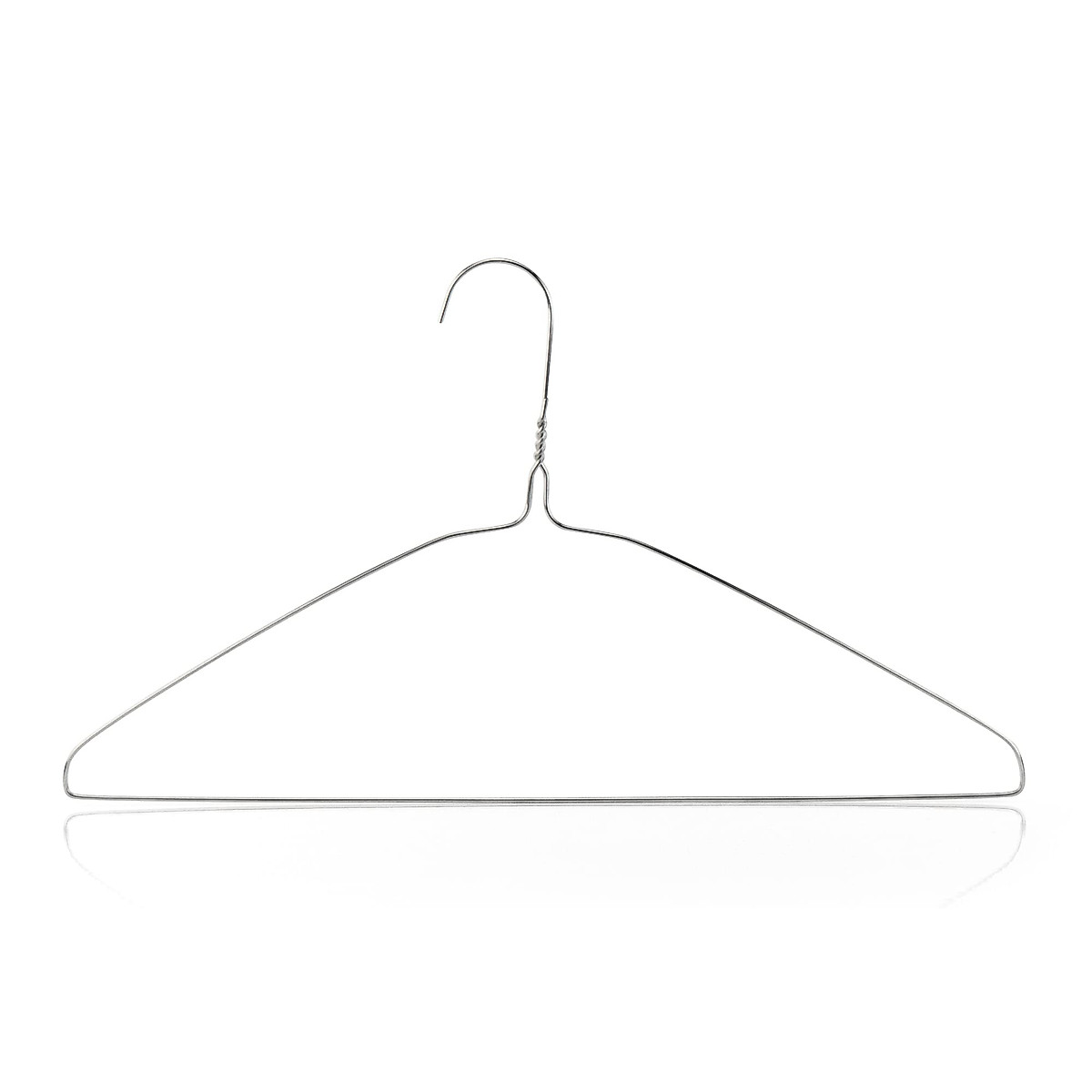 HANGERWORLD Silver Metal Wire Clothes Hangers 16inch 13 Gauge Clothes Garment Coat Hanger (50 Pack)