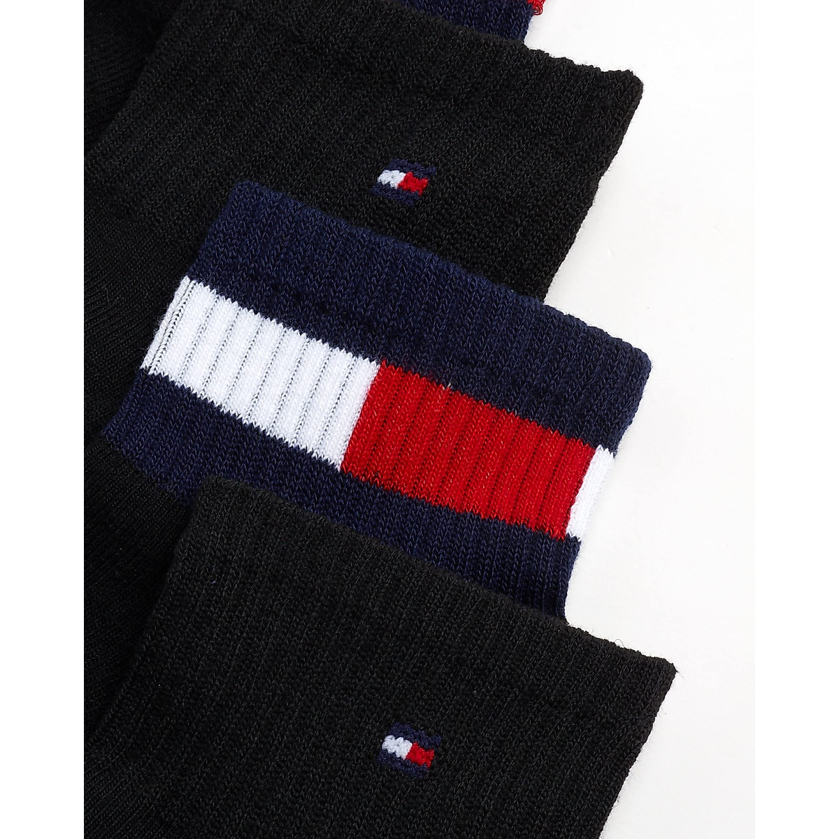 Tommy Hilfiger Men's Quarter Socks - 12 Pack Performance Cushion Comfort Socks - Breathable Athletic Socks for Men (7-12), Size 7-12, Premium Black