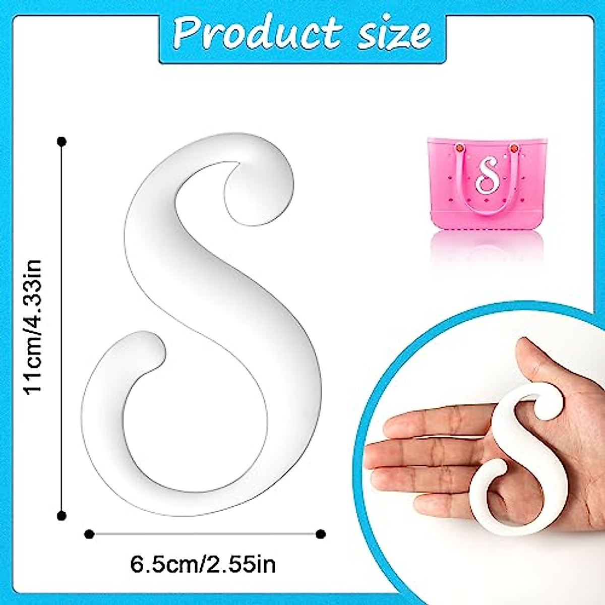 Decorative Lettering for Bogg Bag, White Charm for Bogg Bag Cute Bag Accessories Alphabet Letter Charm Inserts for DIY Personalizing Your Handbag(S)