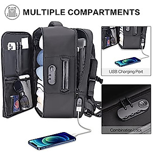 YOUNGOA Travel Backpack for Traveling on Airplane, Airline Approved 18x14x8 Travel Backpack for Men & Women, Carry On Luggage Suitcase Backpack