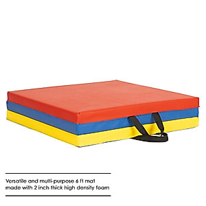 Gymnastics Mat Gym Mat Tumbling Mat 6'x2'x2” Lightweight Folding Gymnastic Tumbling Pad Gym Equipment Fitness Yoga Home Gym Exercise Mat (CM)