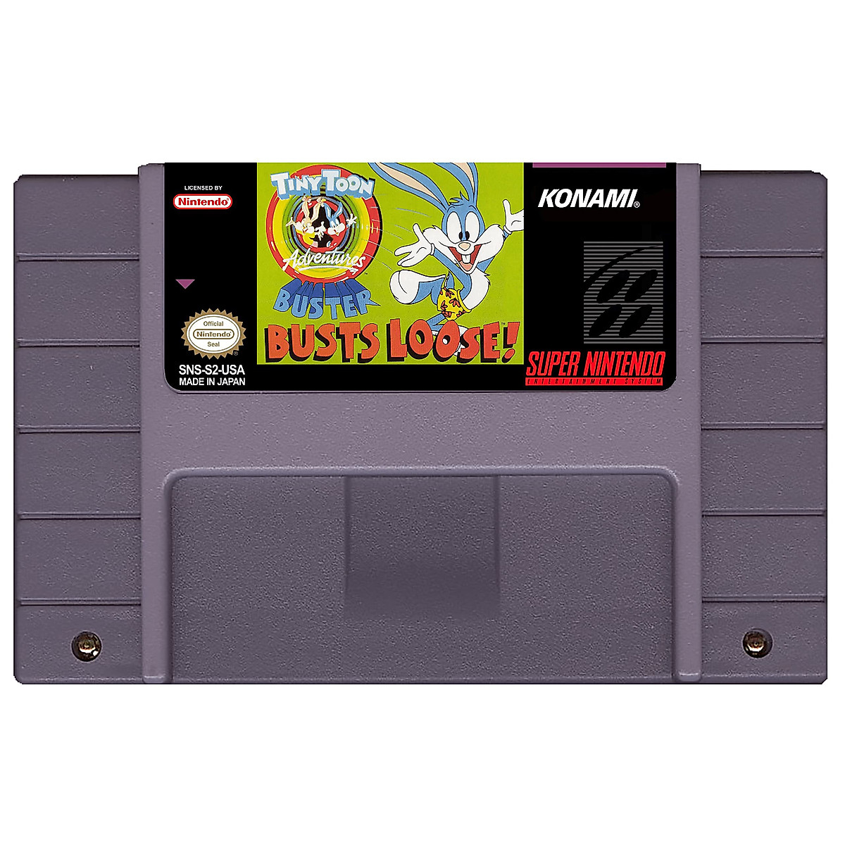 Tiny Toon Adventures: Buster Busts Loose! - Reproduction Video Game Cartridge
