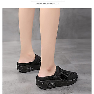 Hunonu Women Orthopedic Shoes for Diabetics Slide Sandals for Diabetic Edema Plantar Fasciitis ​Arthritis Swollen Fee Air Cushion Slip On Sandals