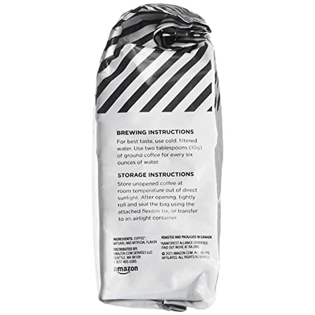 AmazonFresh French Vanilla Flavored Coffee, Ground, Medium Roast, 12 Ounce