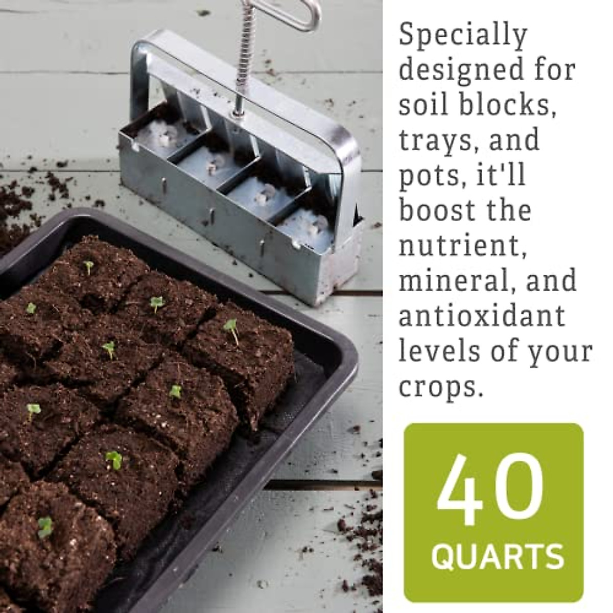 Vermont Compost Company Fort Vee - Organic Potting Soil Mix | High-Nutrient Compost-Based Potting Soil for Indoor & Outdoor Container Seed Starting, Plants & Vegetables Organic Gardening | 40 Quarts