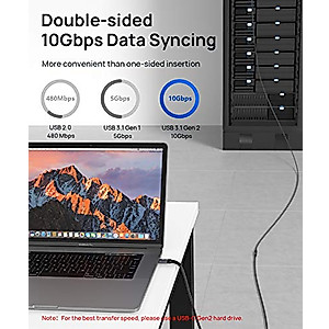 USB C Extension Cable 2M/6.6FT, JSAUX USB C 3.2 Extender Cord Male to Female Support PD 𝟭𝟬𝟬𝙒/5A Fast Charging, 10Gbps Sync Transfer Compatible with Steam Deck, USB C Hub, MacBook/iPad Pro, Magsafe
