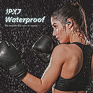 YIERSO Wireless Earbuds, IPX7 Waterproof Bluetooth Headphone & Superior Bass, in-Ear Headphones with Microphone 42H LED Display Charging Case, Noise Reduction Bluetooth 5. 2 for Workout Running Gym