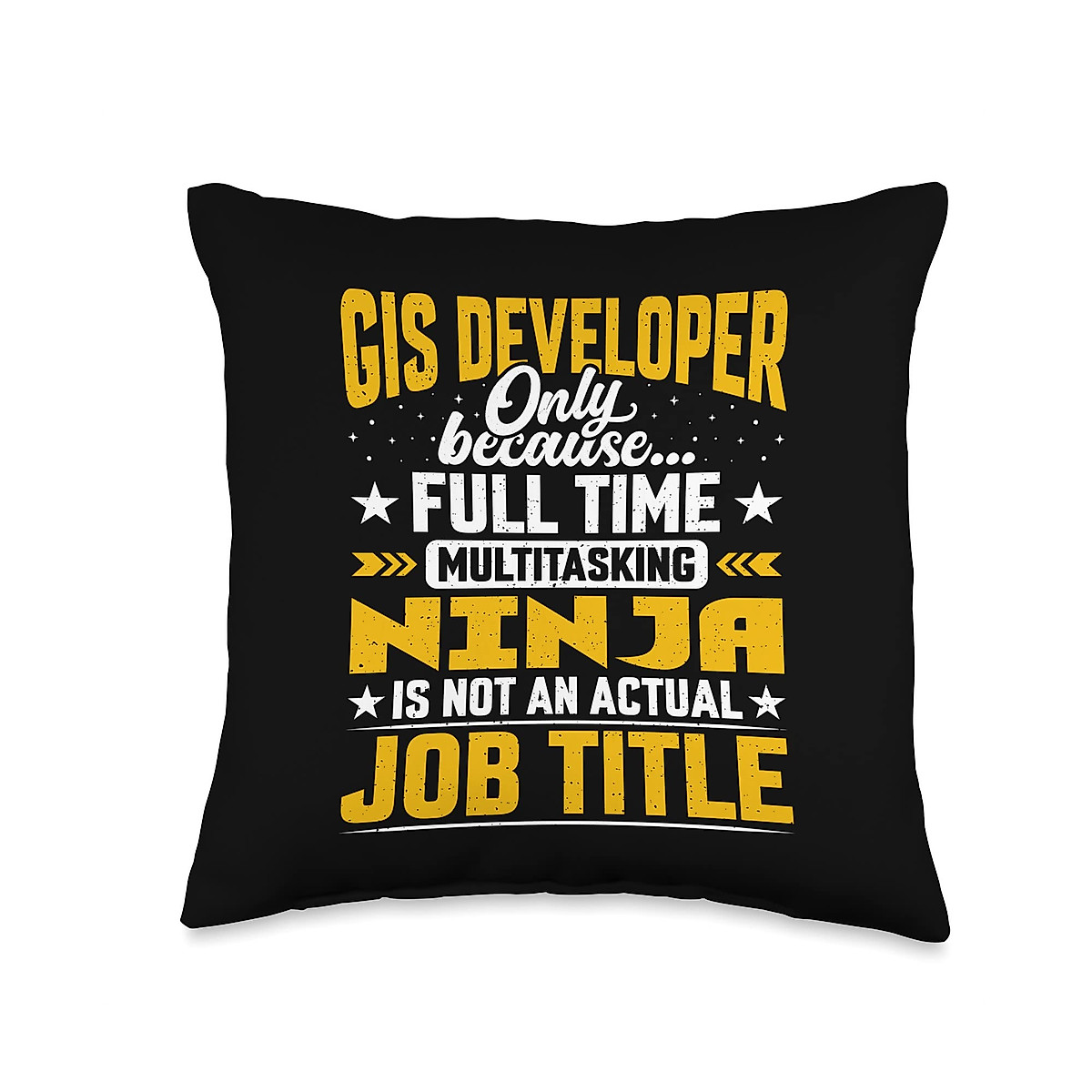GIS Developer Job Title - Funny GIS Creator Programmer Throw Pillow