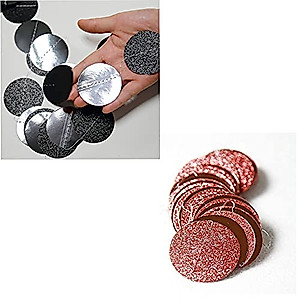 Rose Gold and Black Circle Garland Party Decoration Hanging Dots Streamer Banner Backdrop for Birthday/Bday/Wedding/Anniversary/Bachelorette/Bridal Shower/Sweet 16/Graduation/Hen Party Supplies