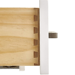 ARIEL Cambridge 55" White Bathroom Vanity with Sink, 1.5" Edge Pure White Quartz Countertop & Backsplash, Center Rectangular Sink, 2 Soft Closing Doors, 9 Full Extension Dovetail Drawers