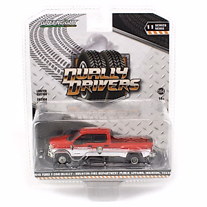 Truck 1/64 2019 Ford F-350 Dually Pickup Houston Fire Department Dually Drivers Series 11 46110-D