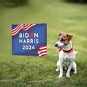 Biden Harris 2024 Yard Sign - 16x12 Coroplast Double Sided Biden for President Yard Sign - Joe Biden Lawn Sign - Biden Harris Sign for Yard, Window