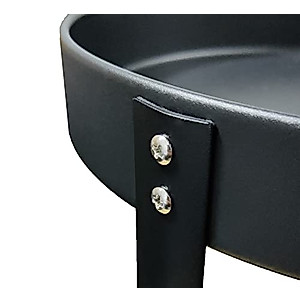 Fineget Rotating Spice Rack Organizer for Cabinet Kitchen 2 Tier Large Metal lazy Susan Spinning Turntable Tiered Vertical Storage Rack Self Black