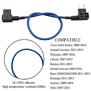 TIPM Repair Fuel Pump Relay Bypass Cable Kit Compatible with Dodge Ram 1500 2500 3500 Routan 2011 2012 Replace CBWPR091AA Town & Country Grand Cherokee Wrangler