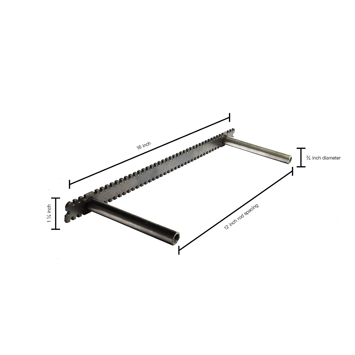 Heavy Duty Floating Shelf Bracket - 1 1/4 backplate - 9 sizes - 3/4 Rod Diameter - 4, 6, and 9 inch rod length