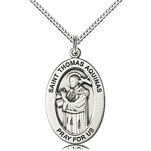 Sterling Silver St. Thomas Aquinas Pendant