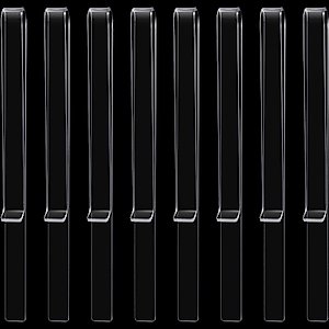 eBoot 8 Pieces Music Stand Clips Music Stand Page Holder Transparent Sheet Holder Clear Acrylic Music Read Clip for Wind for Musician Outdoor