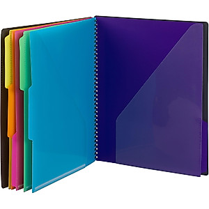 Smead 12 Pocket Poly Project Organizer, Letter Size, 1/3-Cut Tab, Gray with Bright Colors (89207) (Pack of 1)