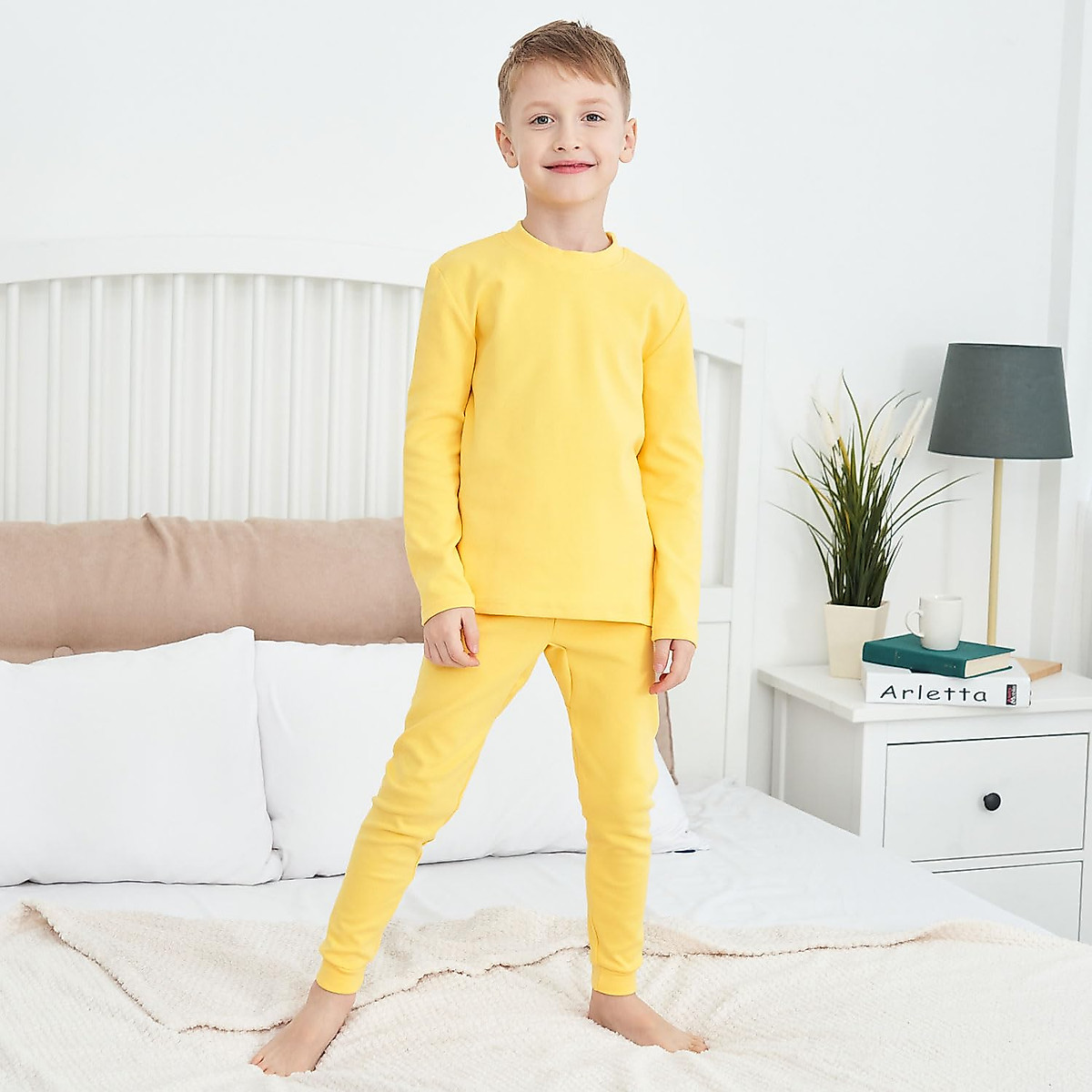 Enfants Chéris Toddler Thermals Underwear for Boys Yellow 4T